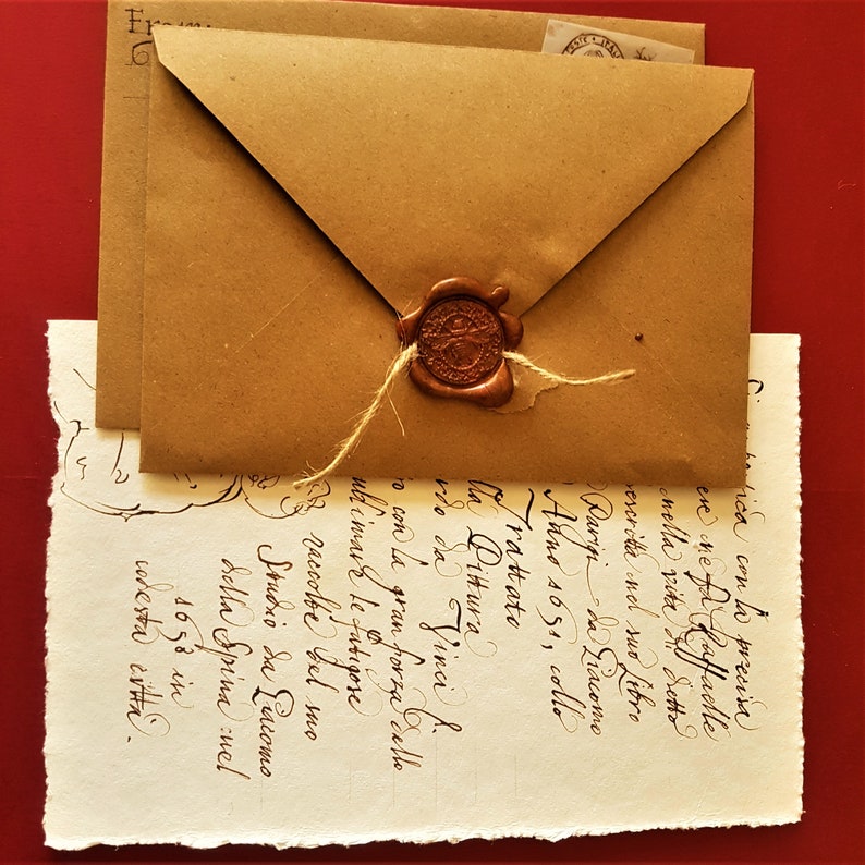 Handwritten Letter With Sealing Wax and Renaissance Sketch, for ...