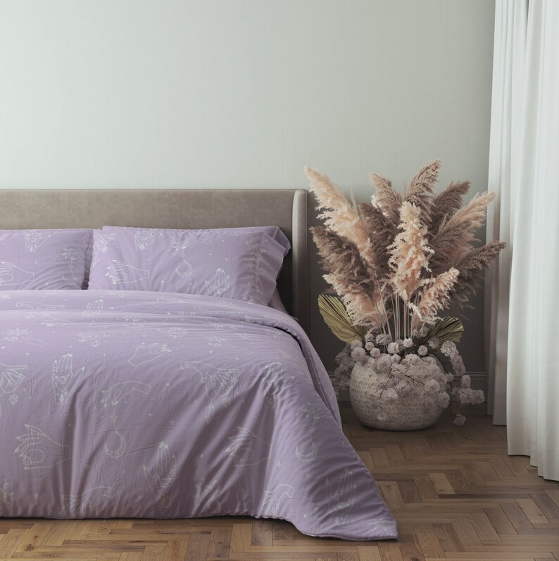 Purple Magic Hands, Witches, Constellation Bedding Polycotton Bedding ...