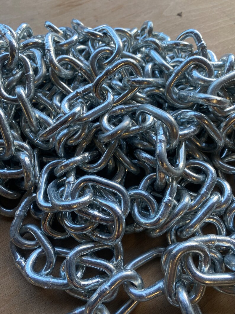 4 Mtrs 8mm Din766 Short Link Galvanised Anchor Chain Boat Mooring Chain ...