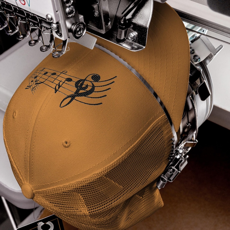 Embroidered Music Hat for Musicians and Music Lovers • Mesh Back ...