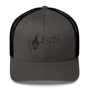 Embroidered Music Hat for Musicians and Music Lovers • Mesh Back ...