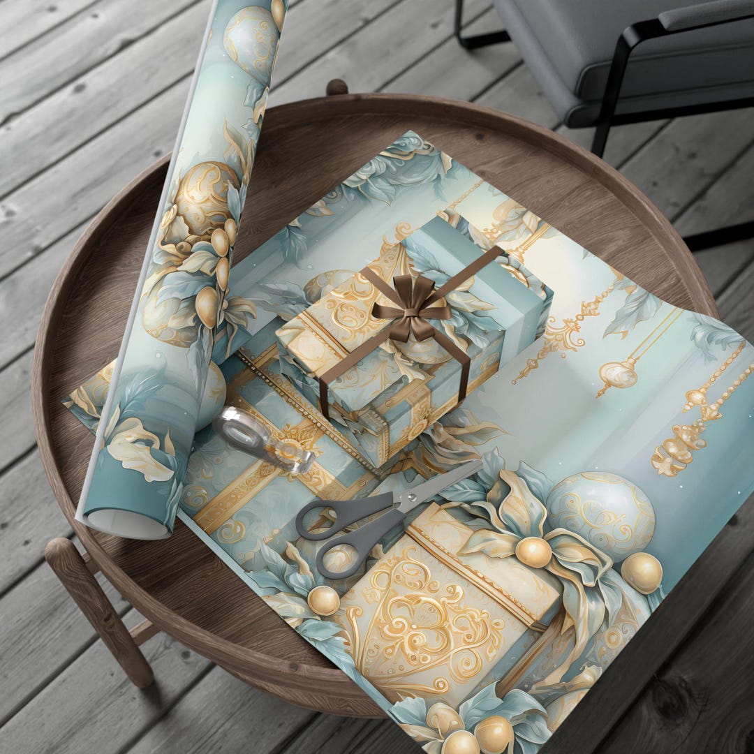 Wrapping Paper Set, Christmas Gift Wrap, Elegant Holiday Presents ...