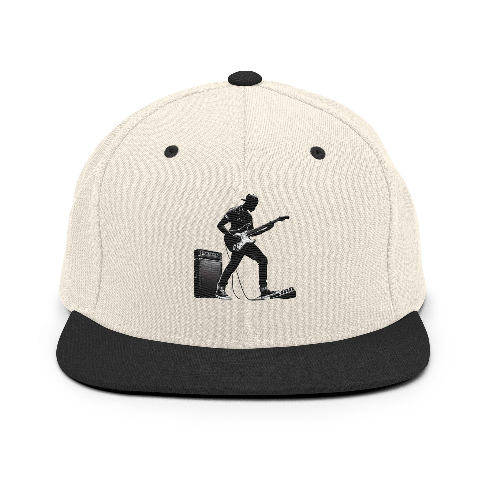 Electric Guitar Player Embroidered Snapback Hat - Etsy