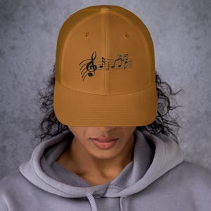 Embroidered Music Hat for Musicians and Music Lovers • Mesh Back ...