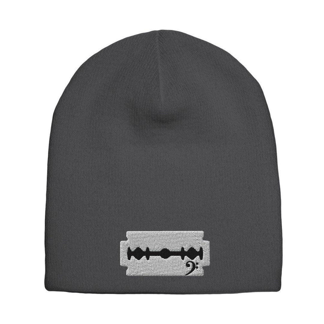 Embroidered Bass Guitar Beanie: Knit Music Lover Hat - Etsy