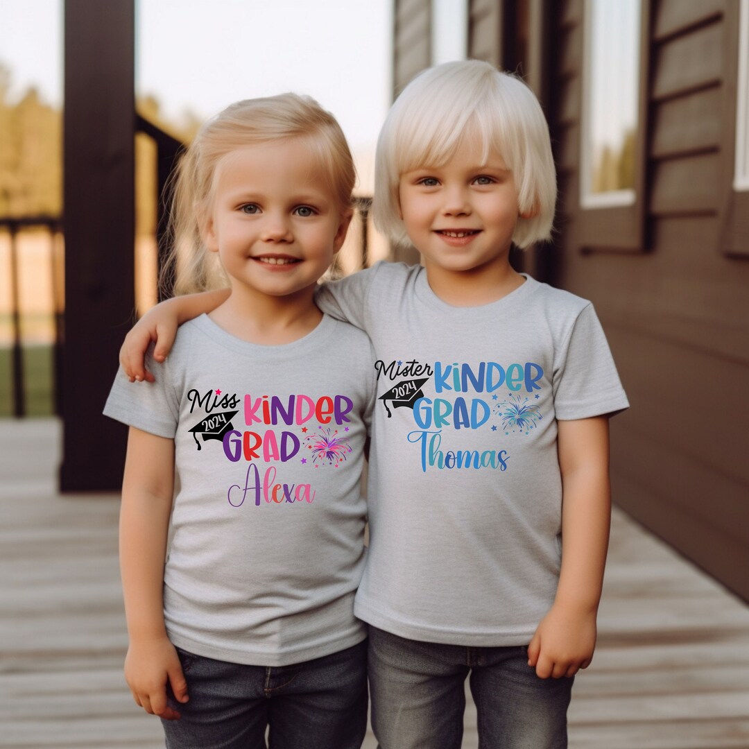 Personalized Kindergarten Graduation Shirt, Pre-k Grad Tshirt, End of ...
