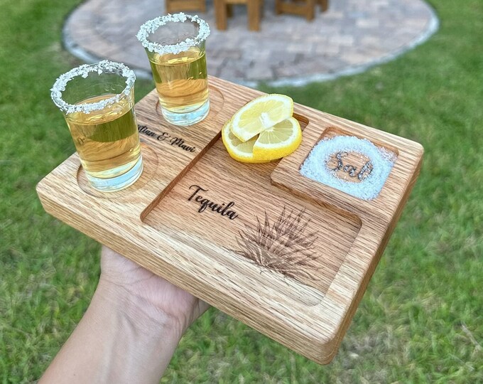 Personalized Tequila Flight Board-couples Shot Board-tequila Party Tray ...