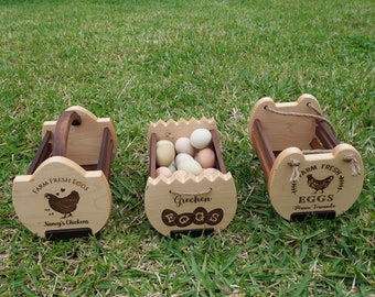Wooden Personalized Egg Basket-garden Basket Farmhouse Egg Holder ...