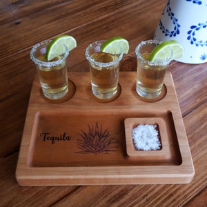 Tequila Flight Board-couples Shot Board-tequila Party Tray-wedding Gift ...