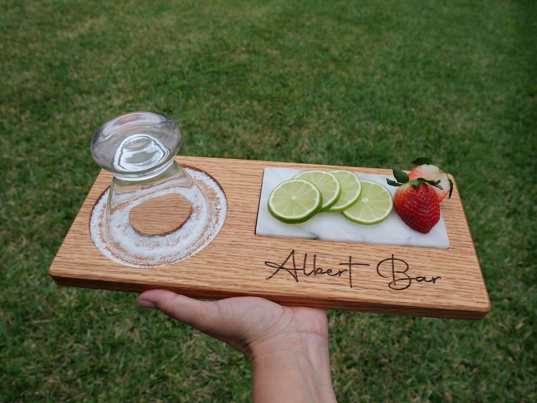 Personalized Cocktail Flight Board-cocktail Glass Rimmer Board ...