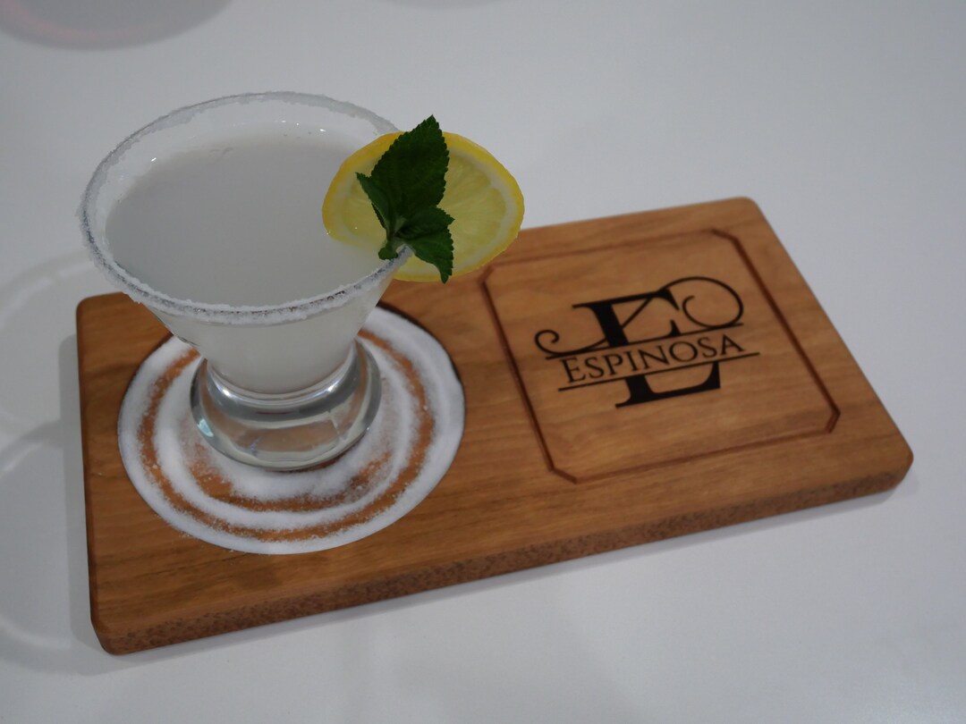 Cocktail Glass Rimmer Board Personalized-margarita Rim Salt Board ...
