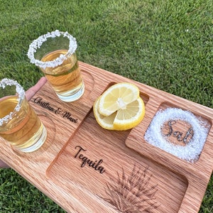Personalized Tequila Flight Board-couples Shot Board-tequila Party Tray ...