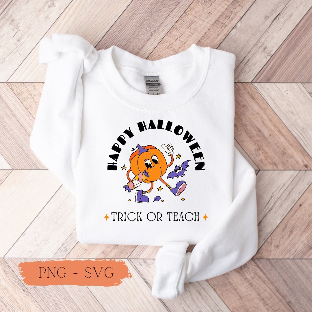 Teacher SVG, Trick or Teach SVG, Halloween Teacher SVG, Fall Teacher ...
