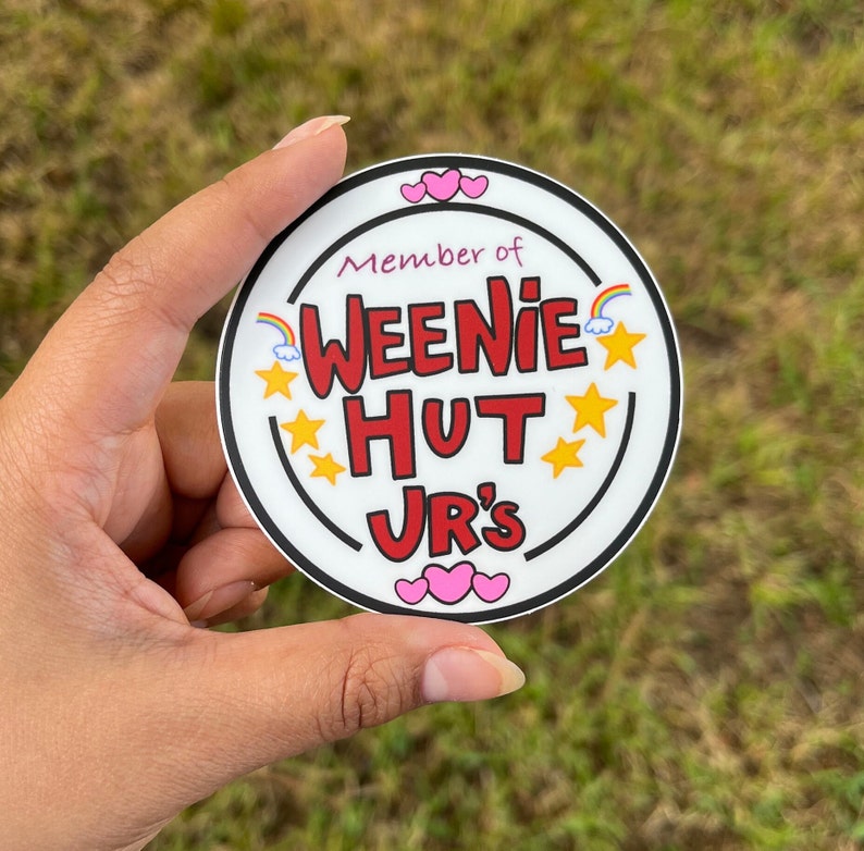 Weenie Hut Jr. Club Member, 3x3 Sticker, Bob Sponge, 90s Kids - Etsy