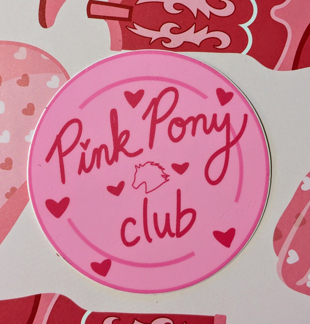 Pink Pony Club Sticker, 3x3 Size, Chappell Roan, Laptop Decor, Water ...