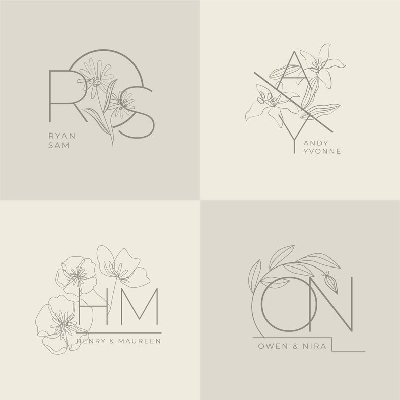 Custom Hand Drawn Logo, Logo Design, Business Logo Design, Botanical ...