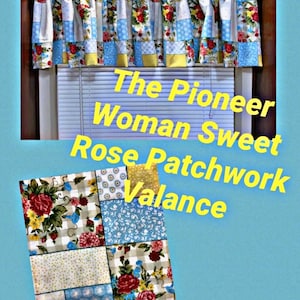 1 (one) X Pioneer Woman Sweet Rose Patchwork Valance - Etsy
