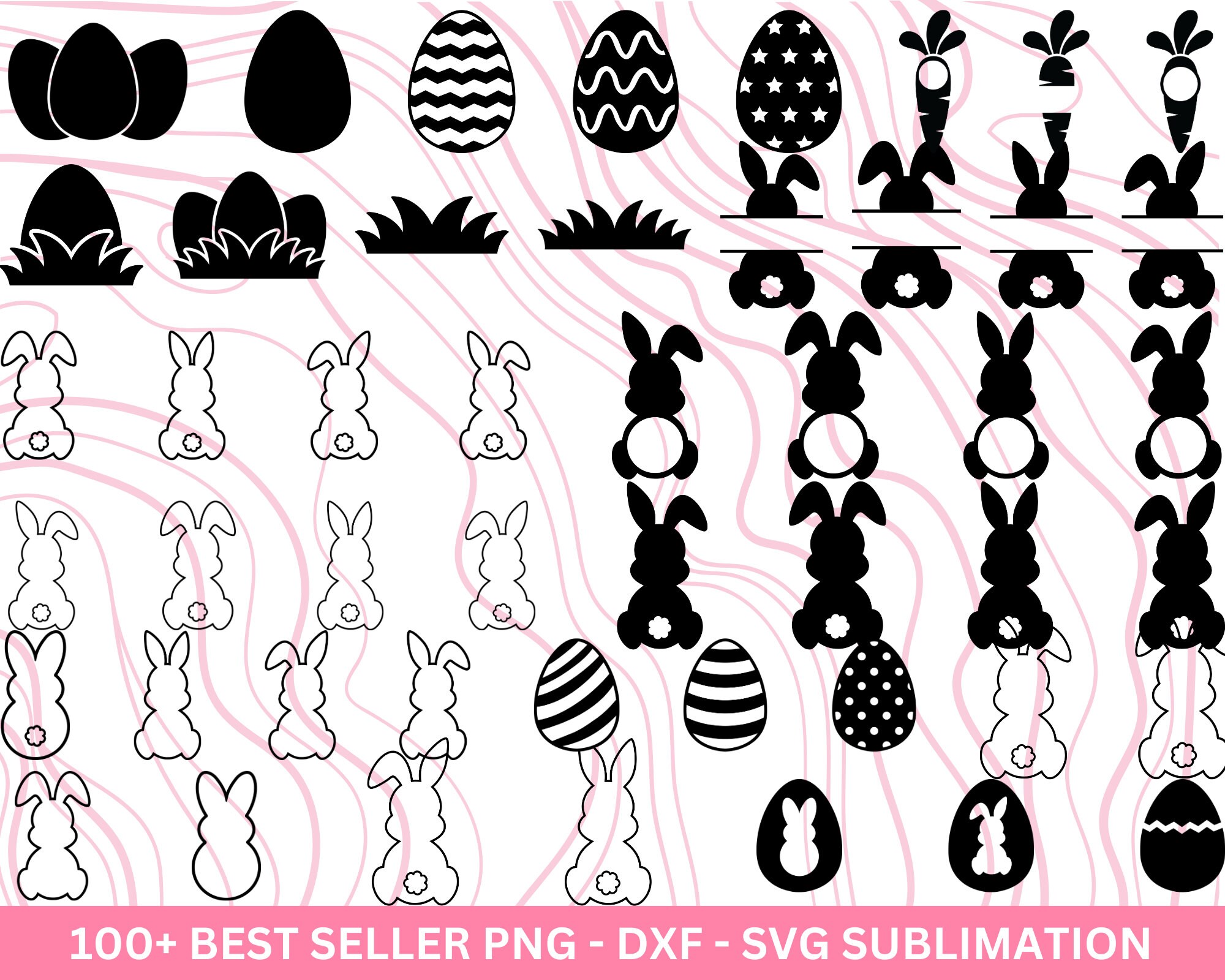 Rabbit SVG Bundle, Bunny Shape SVG , Rabbit Clipart, Rabbit SVG Cut ...