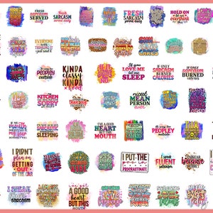 Funny Sarcastic Sublimation Bundle Funny Sarcastic Quote Sassy ...