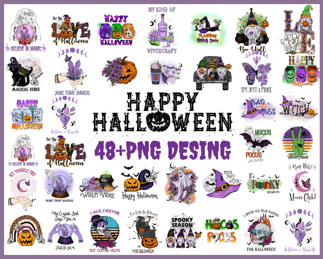 Retro Halloween Png Bundle Spooky Season Png Halloween Shirt - Etsy