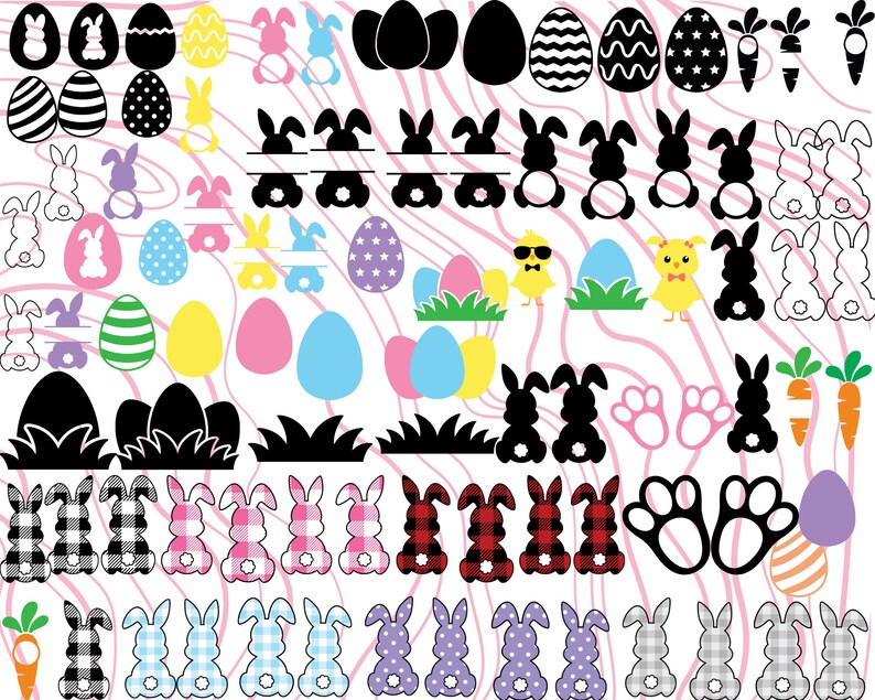 Rabbit SVG Bundle, Bunny Shape SVG , Rabbit Clipart, Rabbit SVG Cut ...