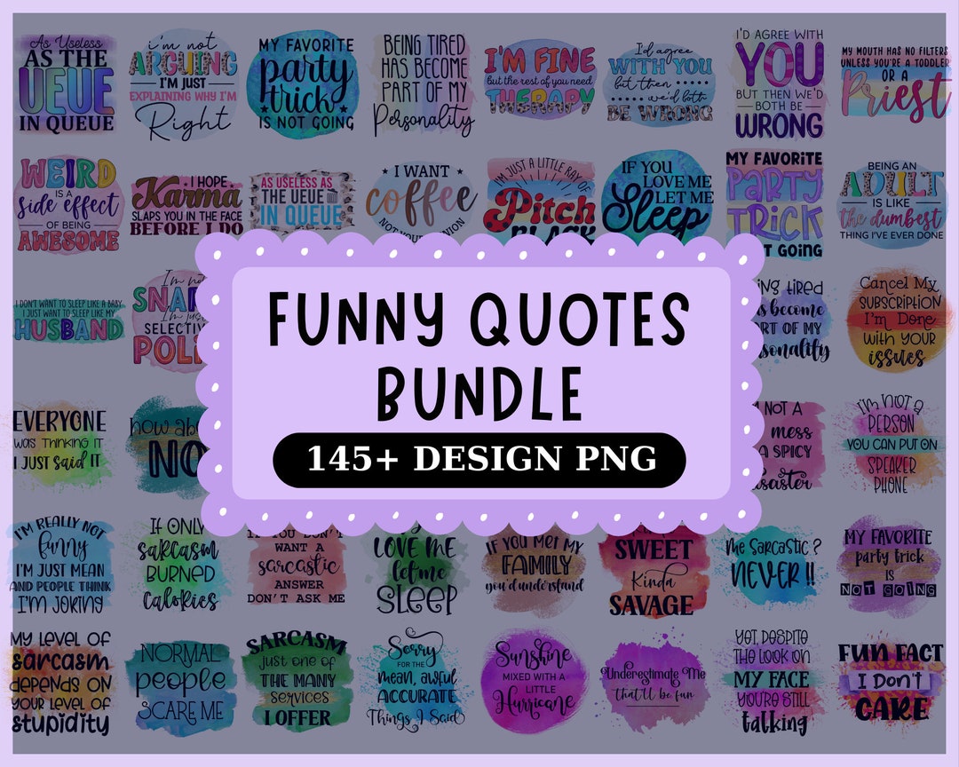 Funny Quotes Bundle Svg, Sarcasm Svg Bundle, Sarcastic Svg Bundle ...