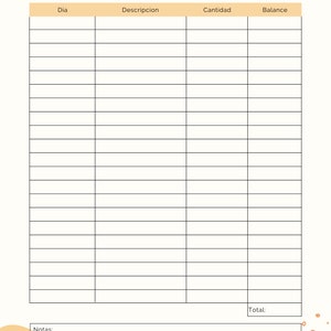 Rastreador De Gastos, Template Expense Tracker, Spanish, Printable ...