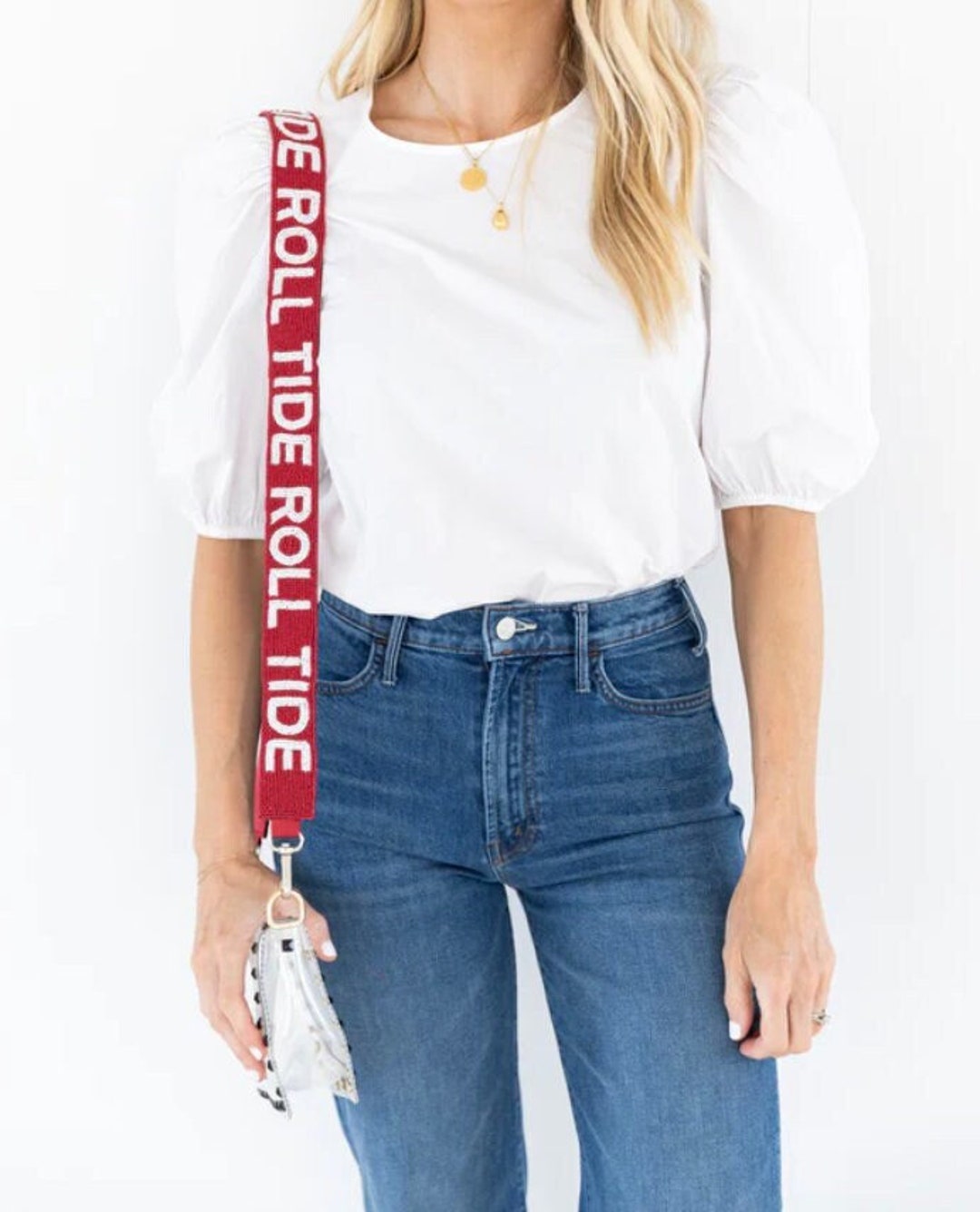 ROLL TIDE, Beaded Bag Strap, College Game Day, Alabama Purse Strap ...