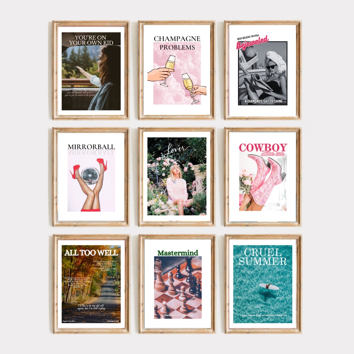 Taylor Swift Posters digital Prints Champagne Problems Bejeweled All ...