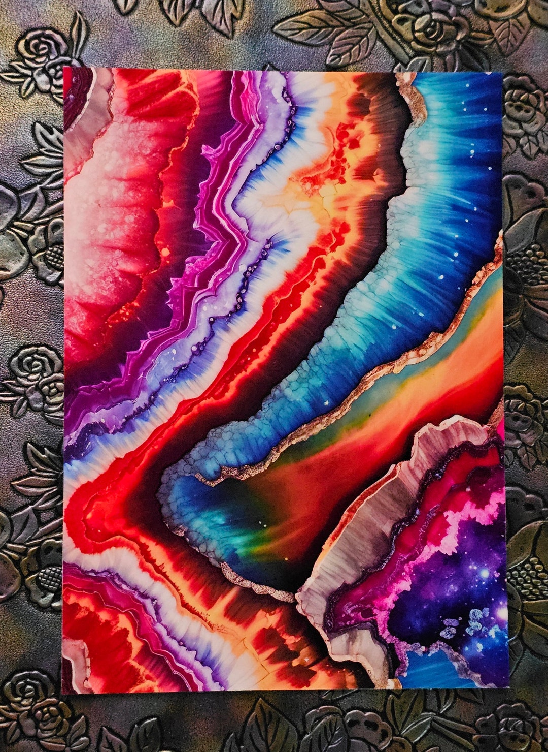 Colorful Geode Card Series #04 - Etsy