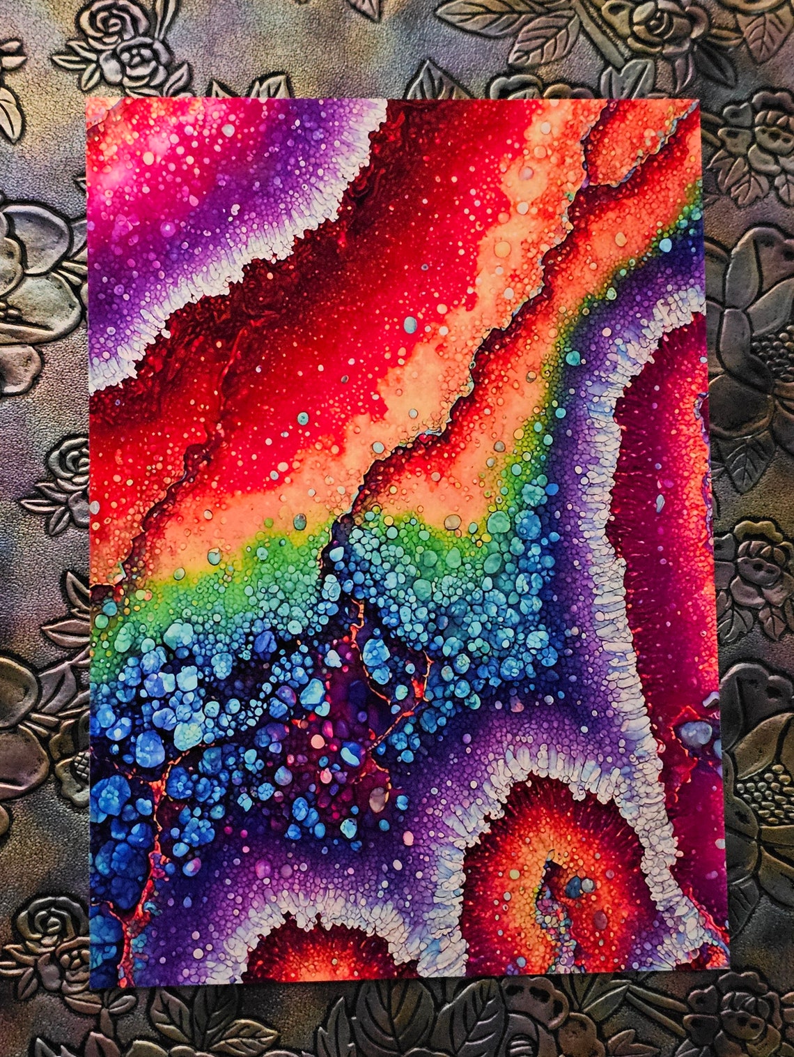 Colorful Geode Card Series #01 - Etsy