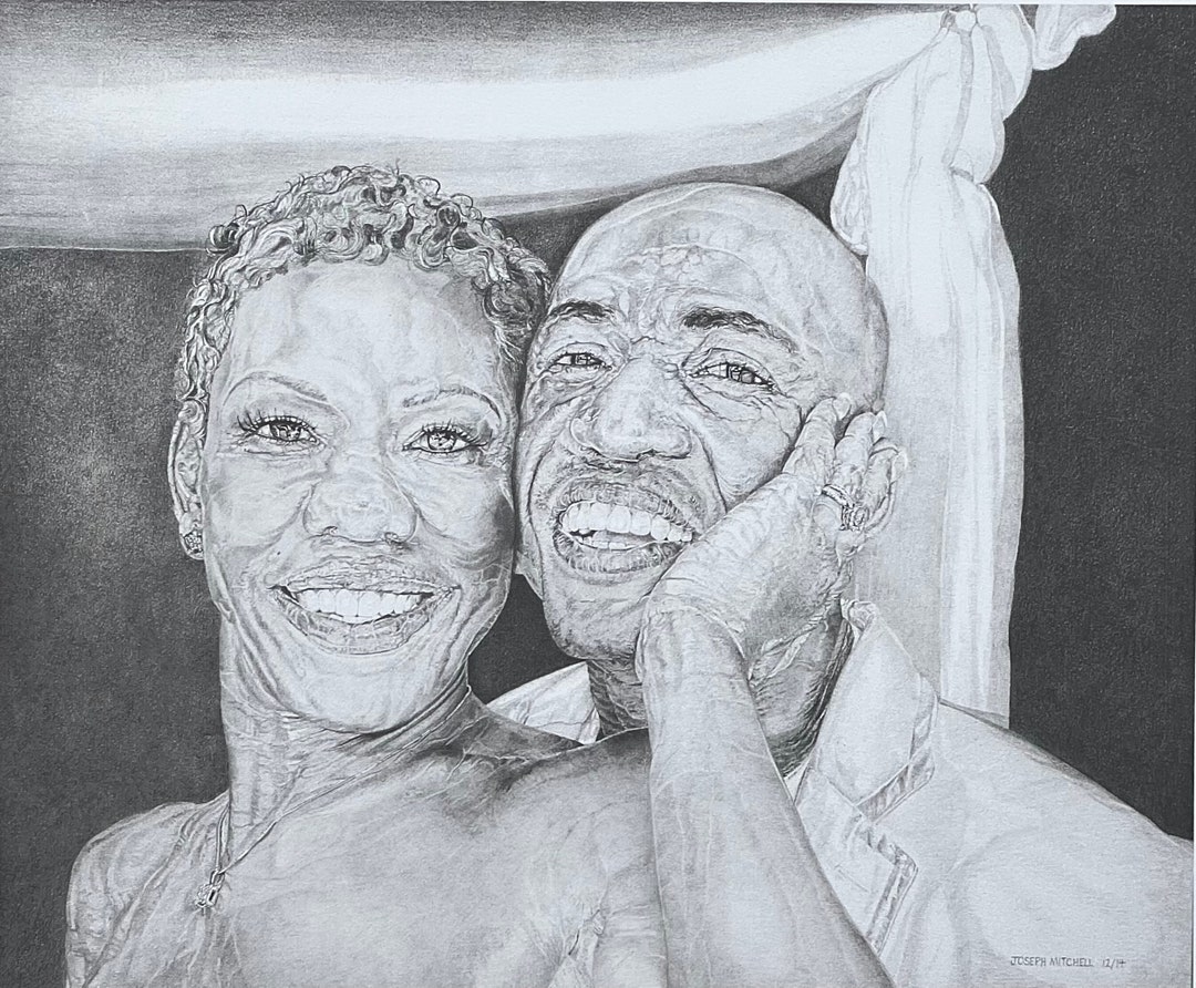 Original Free-hand Art Portraits by Joseph Mitchell(16x20) - Etsy