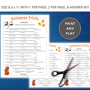 Halloween Trivia Game, Halloween Trivia Adults, Game Day, Halloween ...