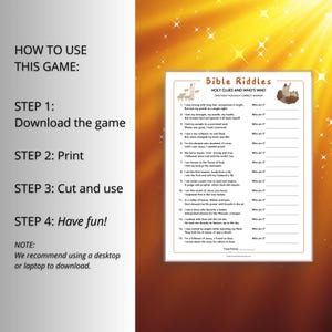 Bible Trivia Game, Sunday School Quiz, Church Game, Kids Bible Trivia ...