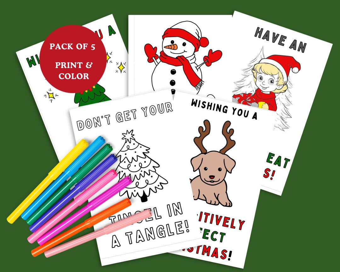 Christmas Coloring Card, Sunday School Craft, Homemade Card, Christmas ...