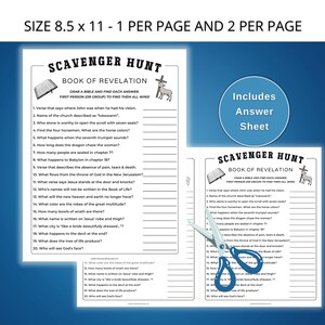 Bible Scavenger Hunt, Kids Bible Study, Sunday School Quiz, Church Game ...