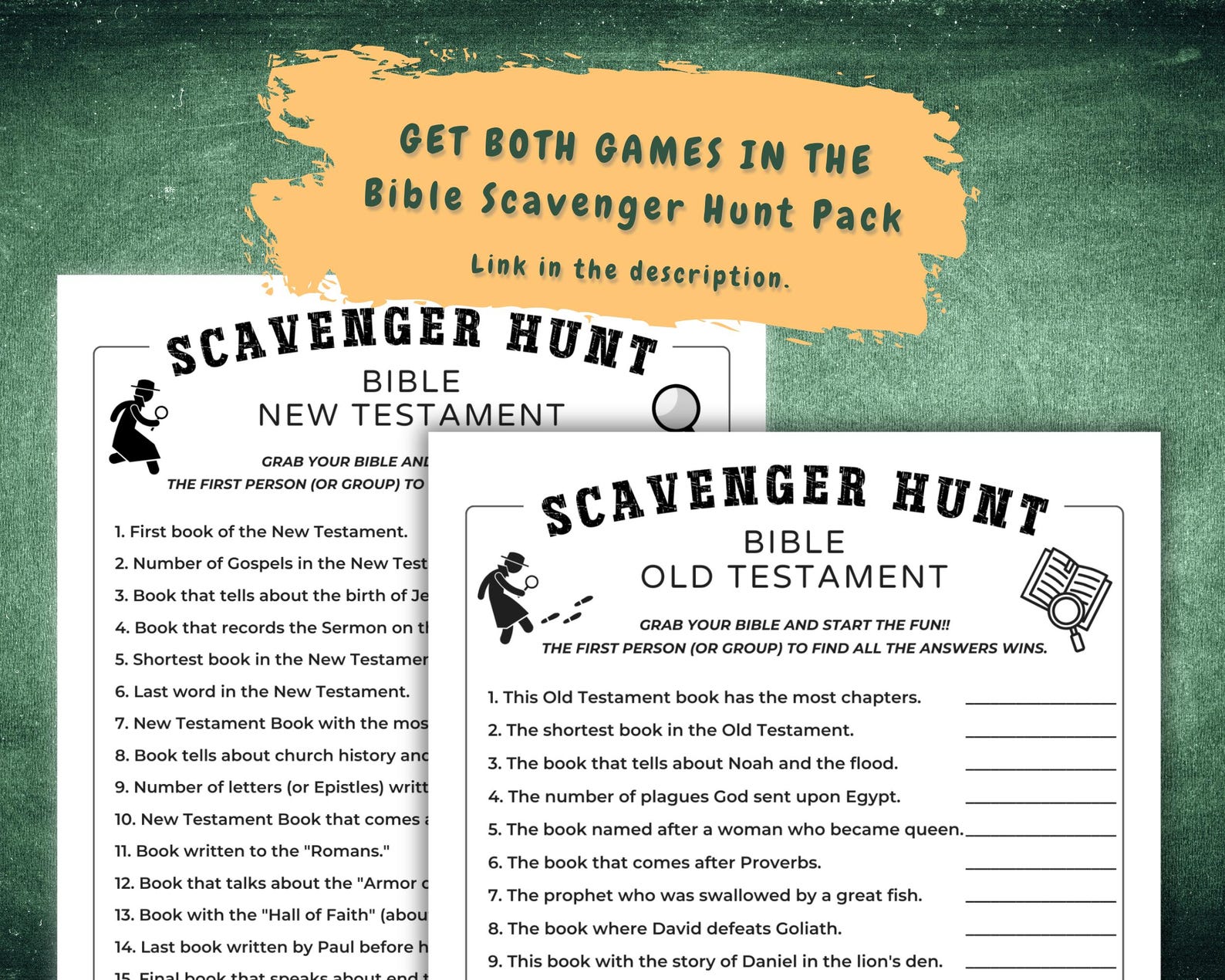 Bible Scavenger Hunt for the New Testament, Kids Bible Study, Sunday ...