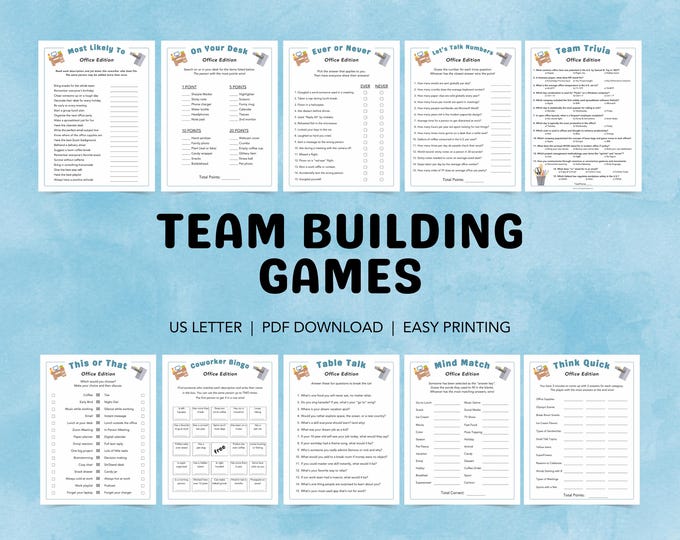 Work Party Games Printable Office Games Team Building Ideas Find the ...