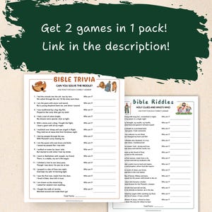 Bible Guess Who Game, Bible Trivia Riddle Game, Christian Game, Church ...