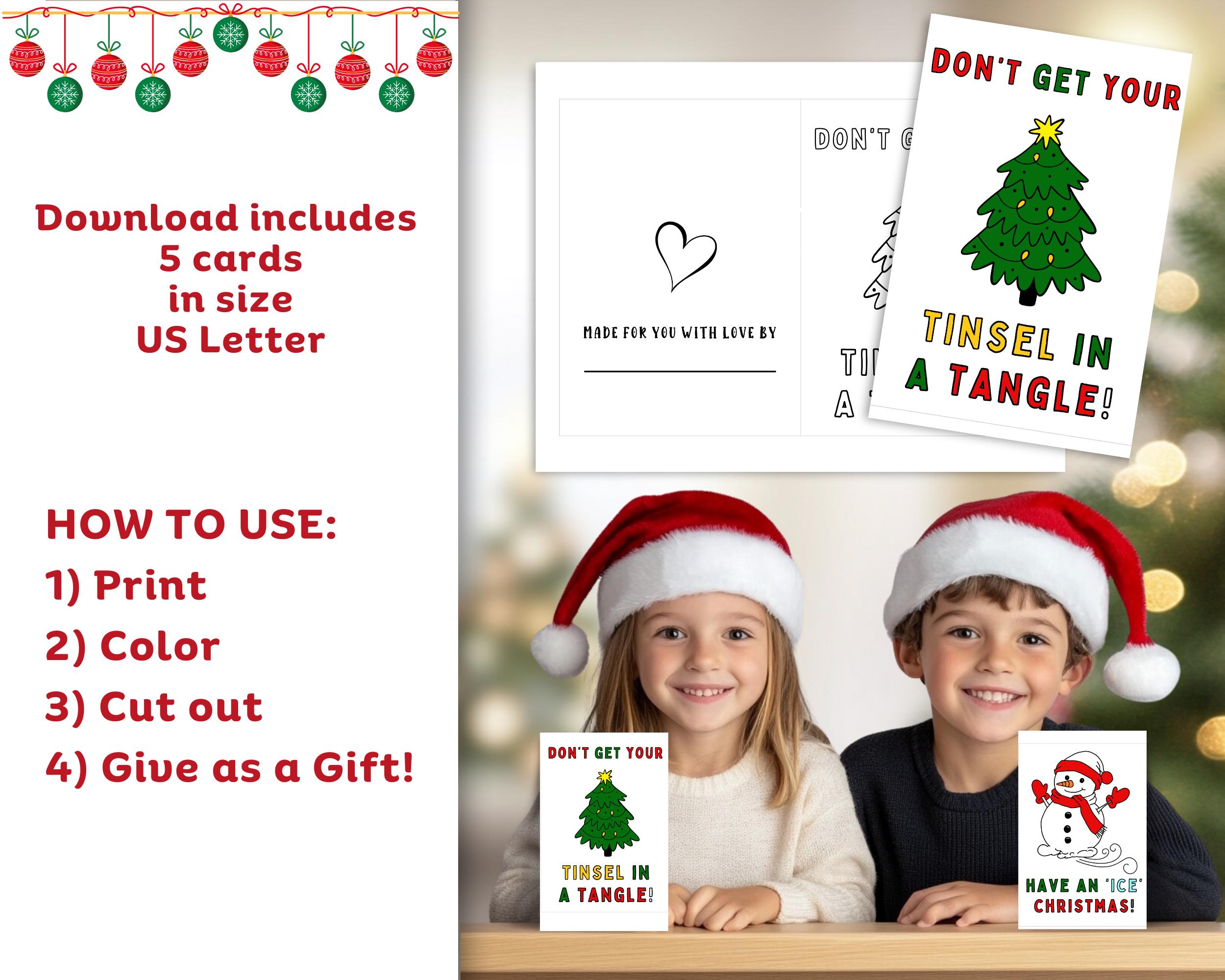 Christmas Coloring Card, Sunday School Craft, Homemade Card, Christmas ...