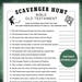 Bible Scavenger Hunt for the Old Testament, Sunday School Quiz, Church ...
