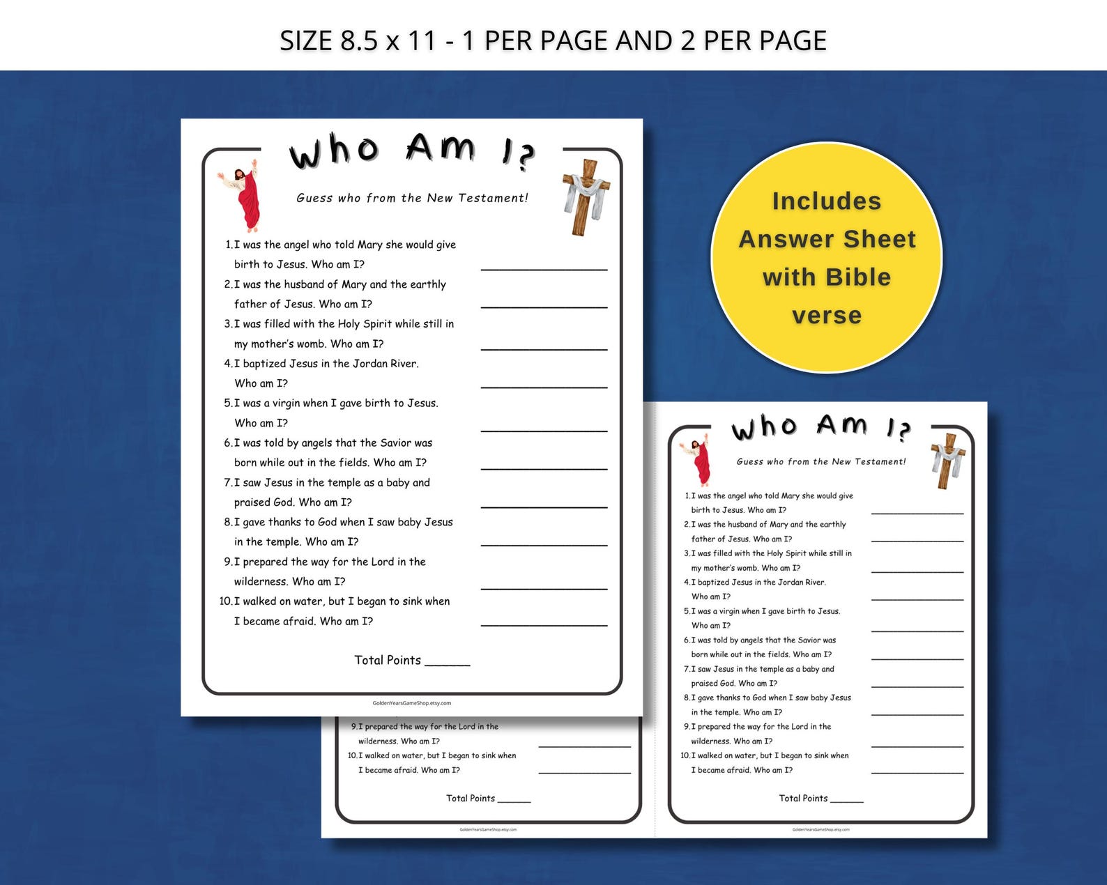 Who Am I Bible Game, Bible Scavenger Hunt, Bible Riddles, Sunday School ...