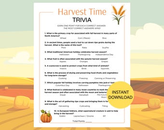 Turkey Trivia Game, Thanksgiving Game, Team Building Game ...