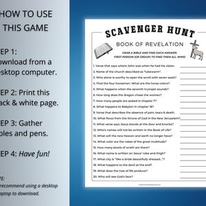 Bible Scavenger Hunt, Kids Bible Study, Sunday School Quiz, Church Game ...