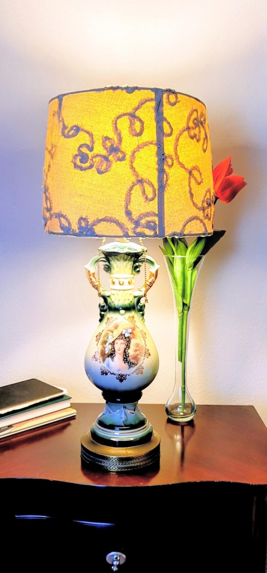 ULRICH Porcelain Lamp - Rare Mid Century Vintage - Etsy
