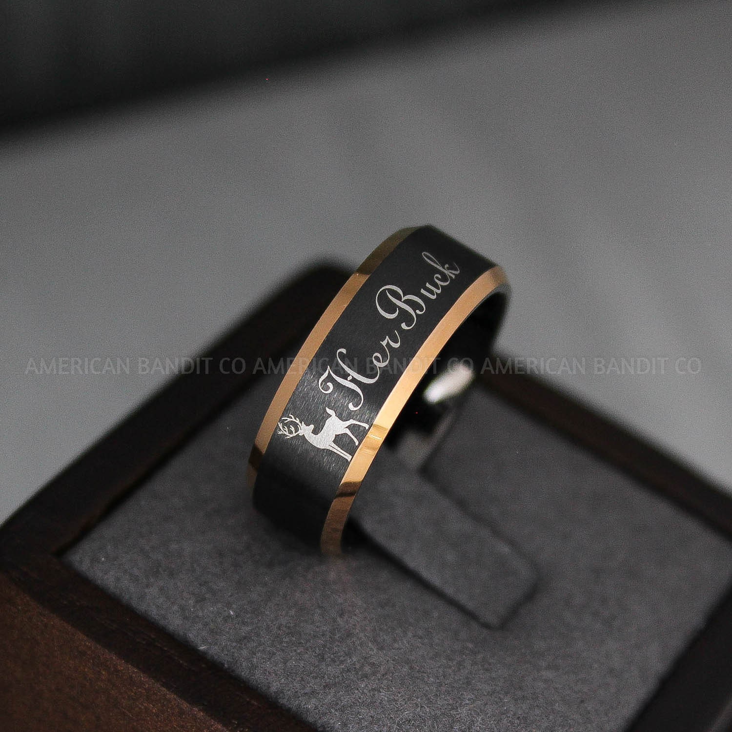 Her Buck Ring, His Doe Ring, Her Buck and His Doe Ring Set, Couple ...