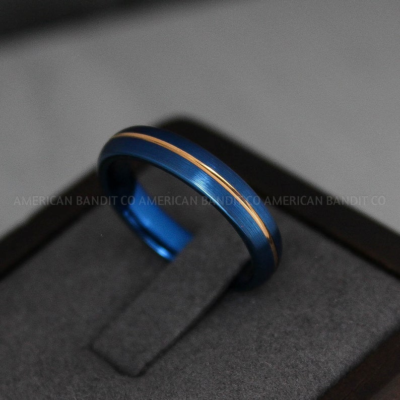 Blue Wedding Ring, Blue Wedding Band, Blue Wedding Ring, Blue Wedding ...