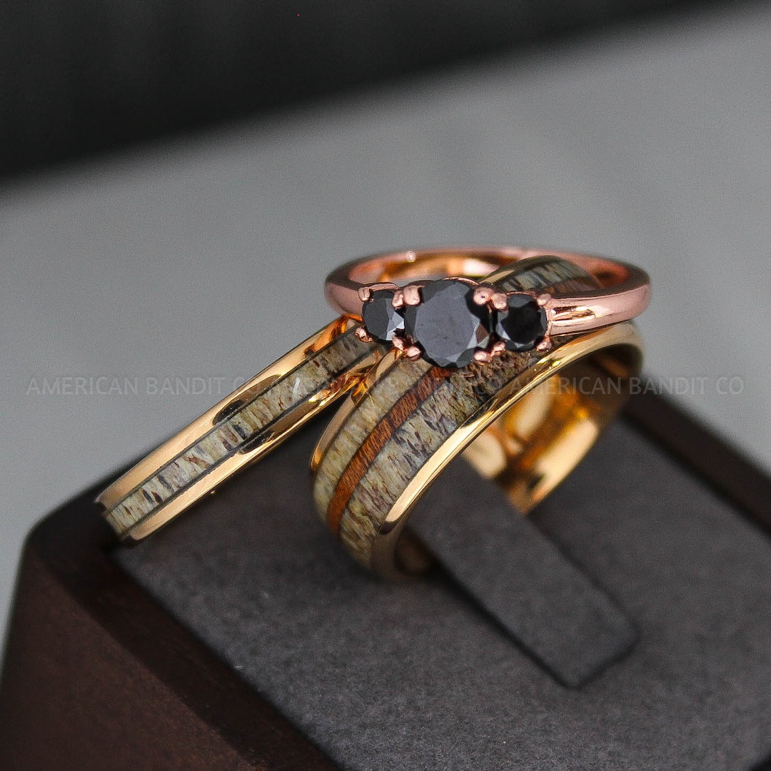 Deer Antler Ring, Antler Wedding Band, Deer Hunting Ring, Deer Hunting ...