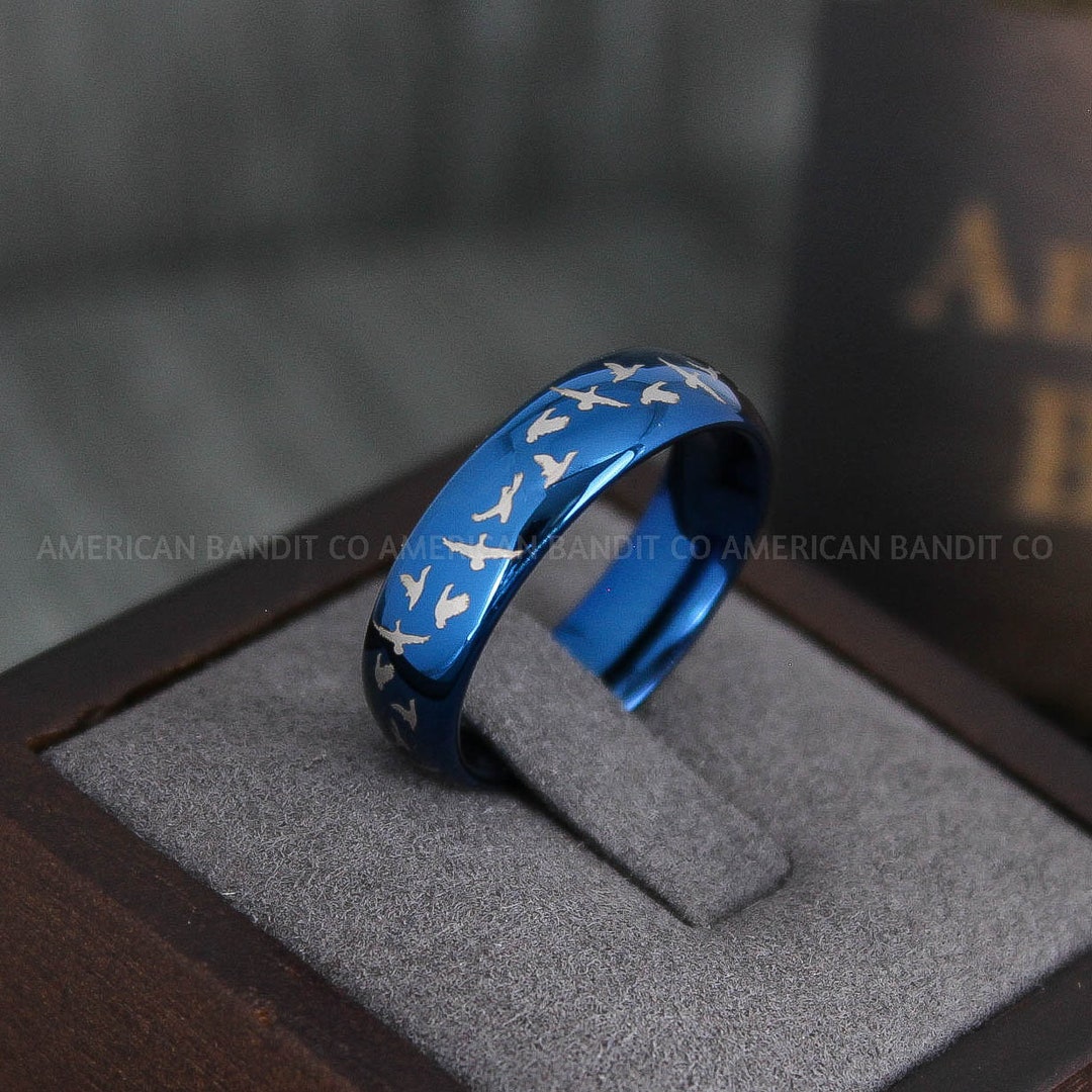 Flying Geese Ring, Geese Wedding Ring, Hunting Ring, Good Hunting Ring ...