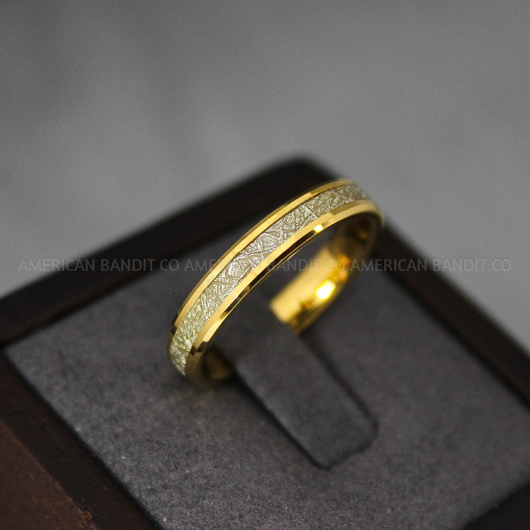 Meteorite Ring, Meteorite Wedding Ring, Meteorite Wedding Band ...